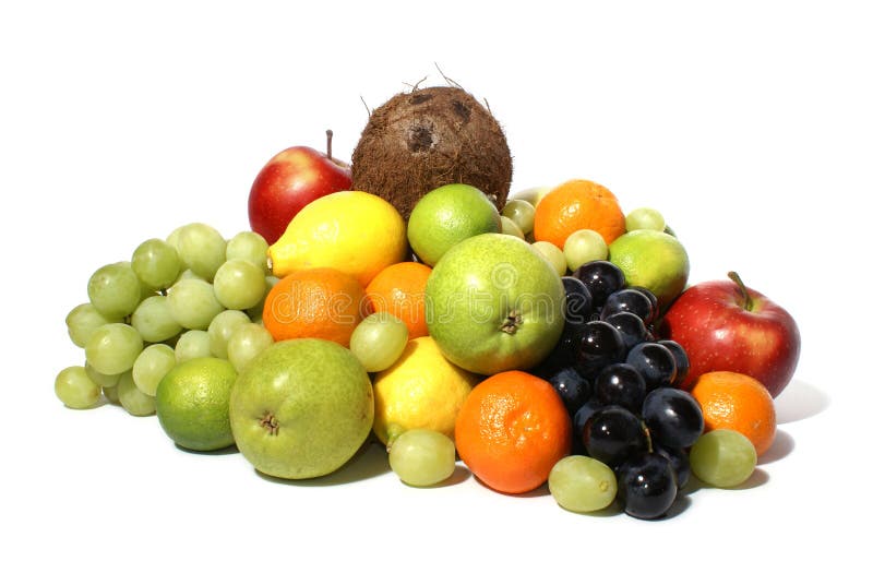 Fruits isolated on white stock image. Image of citrus - 2135017