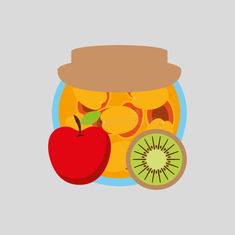 Fruits jam design stock illustration. Illustration of fruit - 71591811