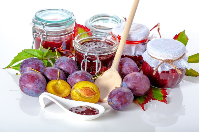 Fruits and jam jars stock image. Image of boil, breakfast - 35631409