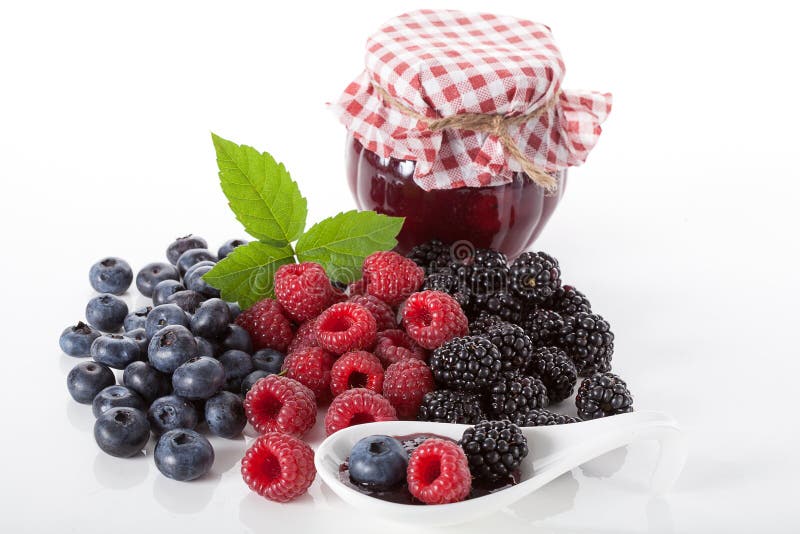 Jam with forest fruits stock photo. Image of tasty, freshness - 11342544