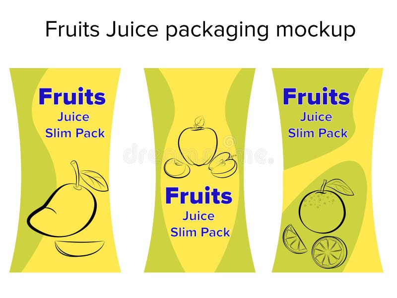 Fruits Juice Packaging Mockup Stock Vector - Illustration of brand ...