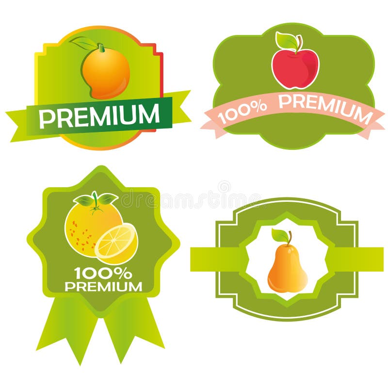 Fruits labels stock vector. Illustration of pointer, label - 35516859