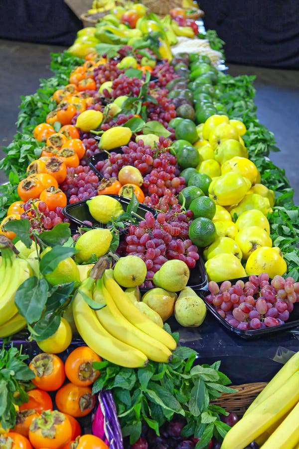Fruits Long Table stock image. Image of qumquats, citrus - 205781585