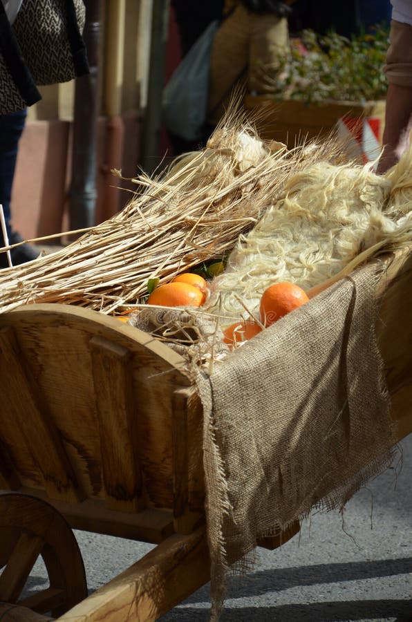 Fruits Oranges Dans La Brouette Photo stock - Image du tropical, orange ...