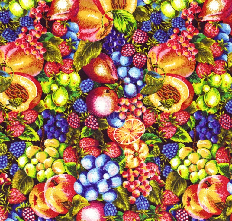 Fruits Pattern Fabric stock illustration. Illustration of candies - 8764749
