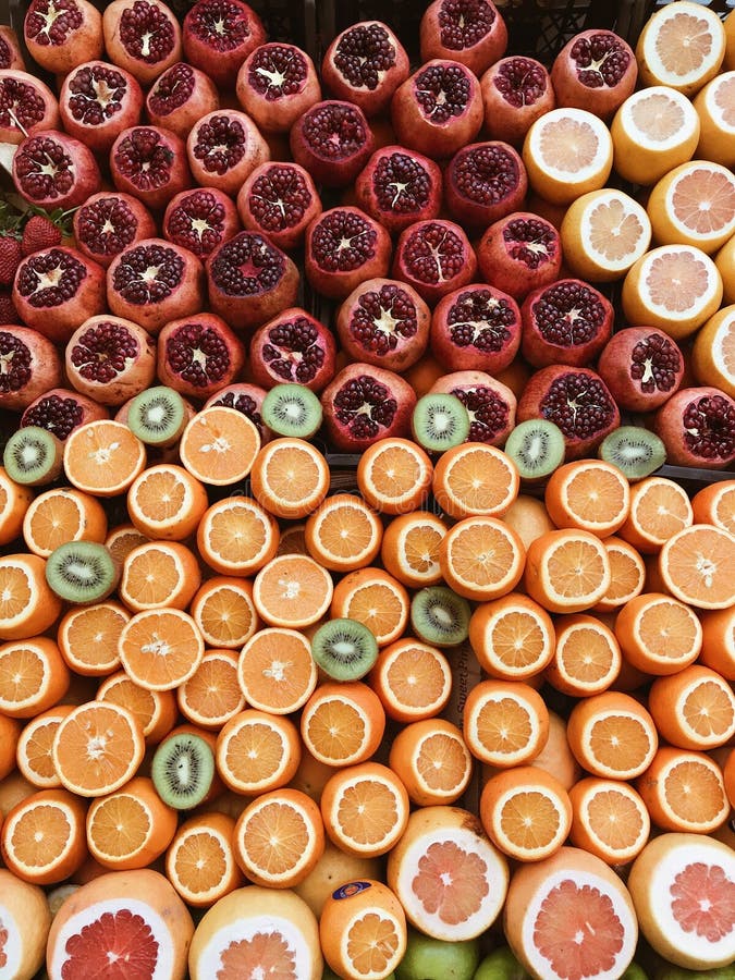 Fruits Pattern at the Street Stock Image - Image of street, label ...