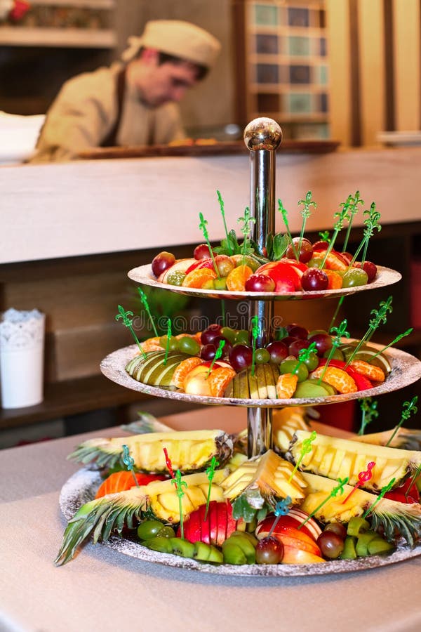 Sweet Pyramid With Green Fruits Stock Photo - Image of healthy, eating ...