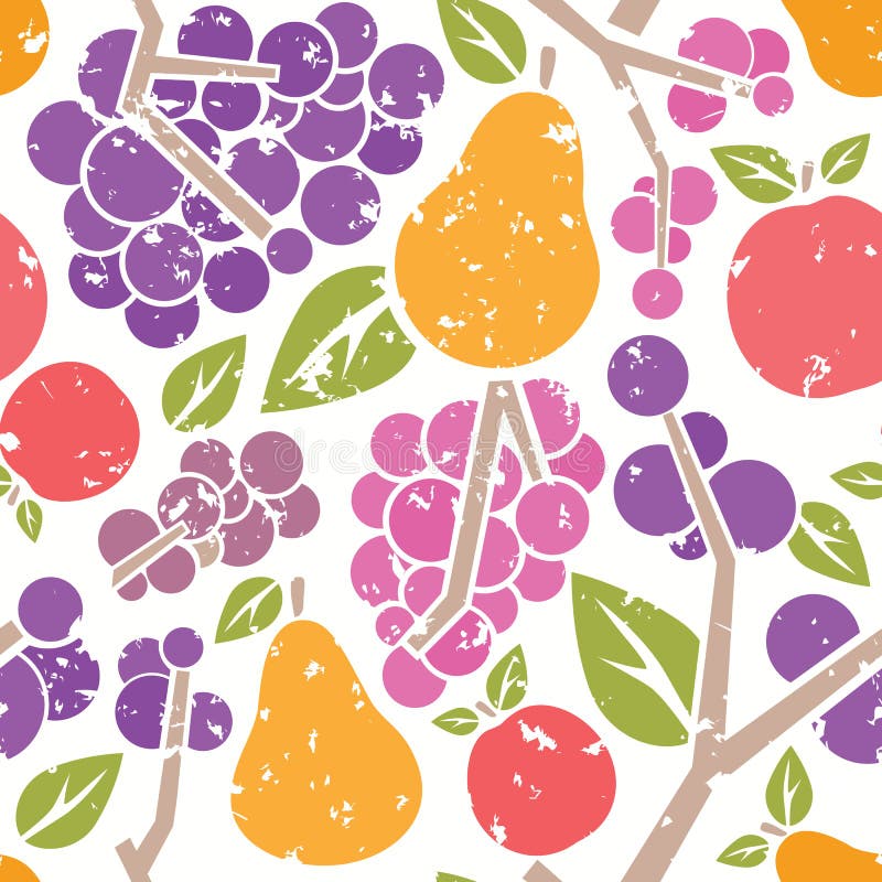 Fruits in retro style stock vector. Illustration of graphic - 26641035