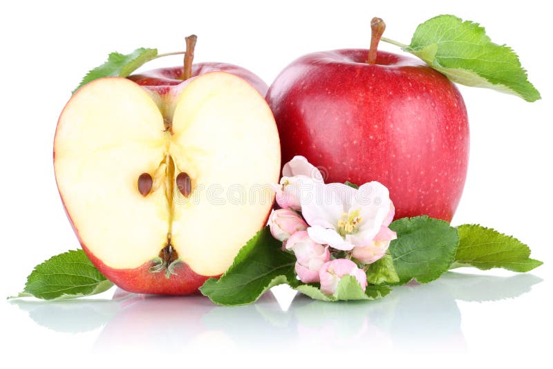 Fruits Rouges De Fruit De Pomme De Pommes D'isolement Sur Le Blanc ...