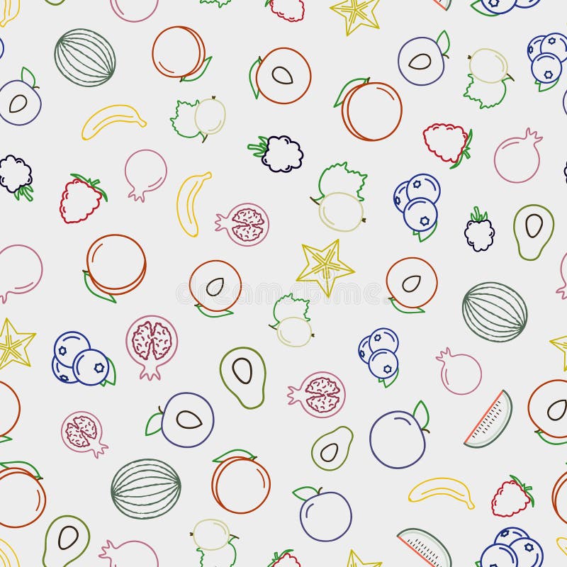 Fruit Vegetable Repeating Patterns Stock Illustrations – 19 Fruit ...