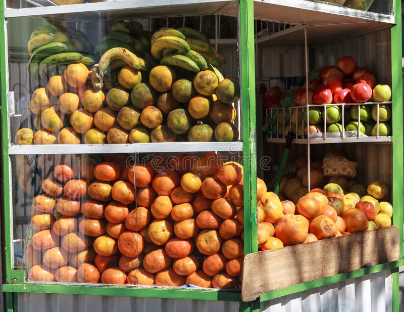 Fruits seller stock image. Image of citrus, america, seller - 46237131