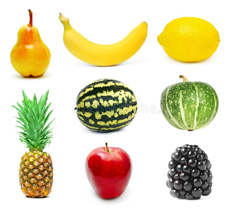 Fruits set stock photo. Image of green, collection, pumpkin - 19263608