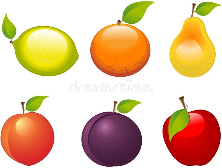 Fruits stock vector. Illustration of apricot, apple, artworks - 44204628