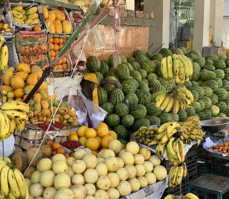 Fruits at the Shop of Pakistani Bazar Stock Image - Image of local ...