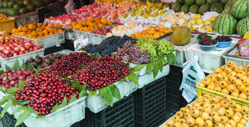 Fruits stall stock image. Image of fresh, shopping, freshness - 54543961
