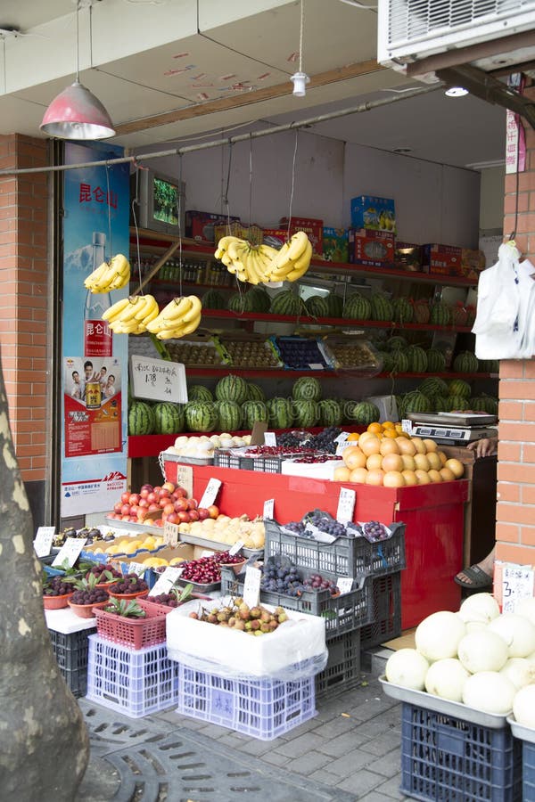 Fruits store editorial image. Image of china, price, shanghai - 45175985
