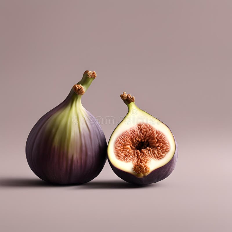 Fruits Studio - a Fig, Front View, Studio Photo Stock Illustration ...