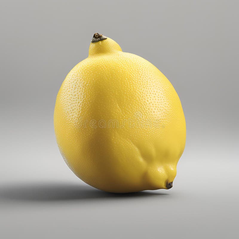 Fruits Studio - a Lemon, Front View, Studio Photo Stock Illustration ...