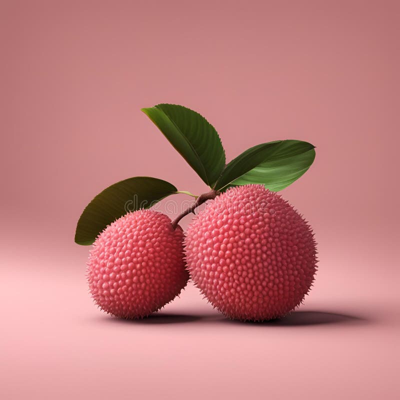 Fruits Studio - a Lychee, Front View, Studio Photo Stock Illustration ...