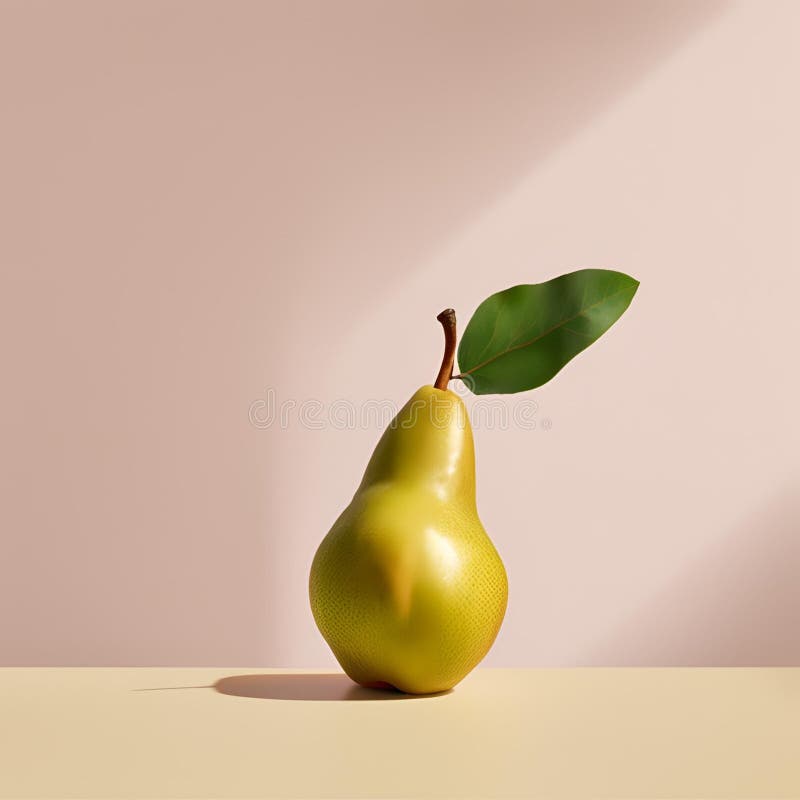 Fruits Studio - a Pear, Front View, Studio Photo Stock Illustration ...