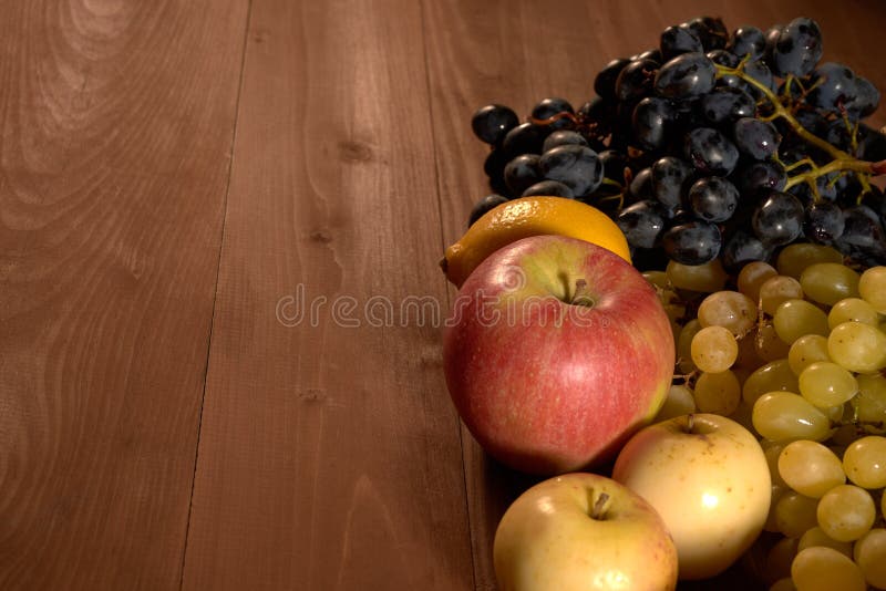 Fruits on a table stock photo. Image of natural, leaf - 78231830