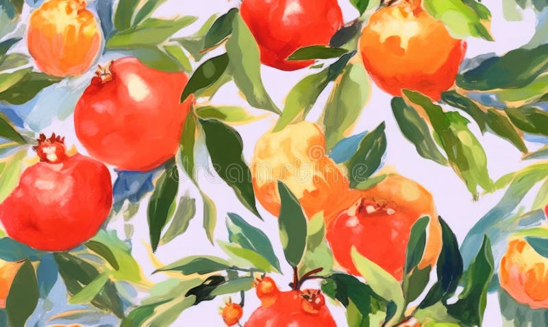 Fruits Textured Wallpaper. Creative Summer Seamless Surface Pattern ...