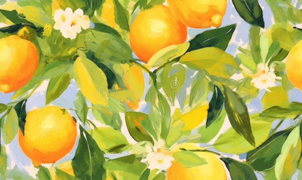 Fruits Textured Wallpaper. Creative Summer Seamless Surface Pattern ...