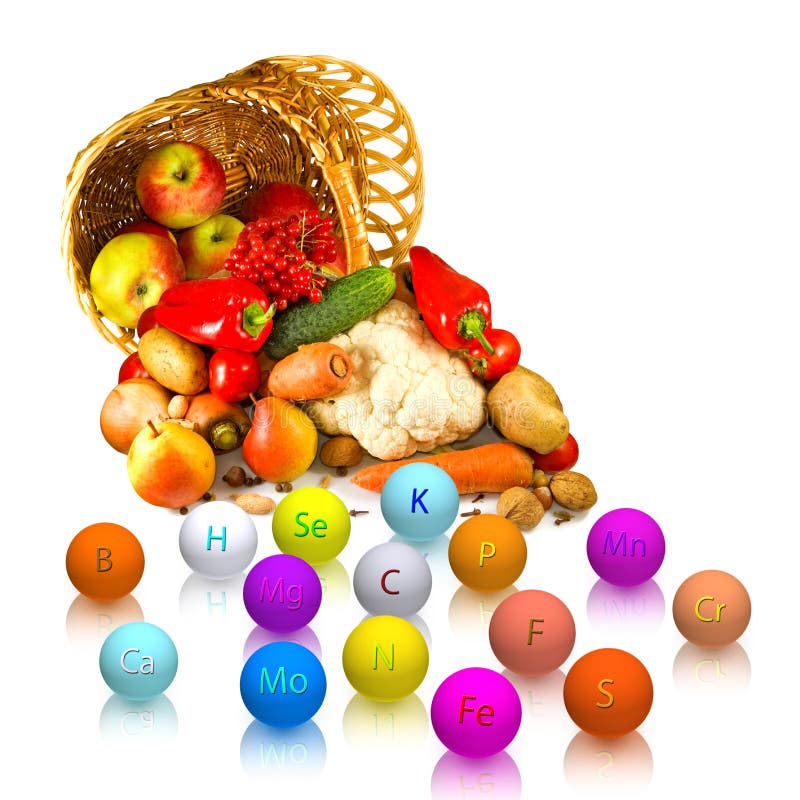 Fruits and Trace Elements in the Form of Balls with the Designation of ...