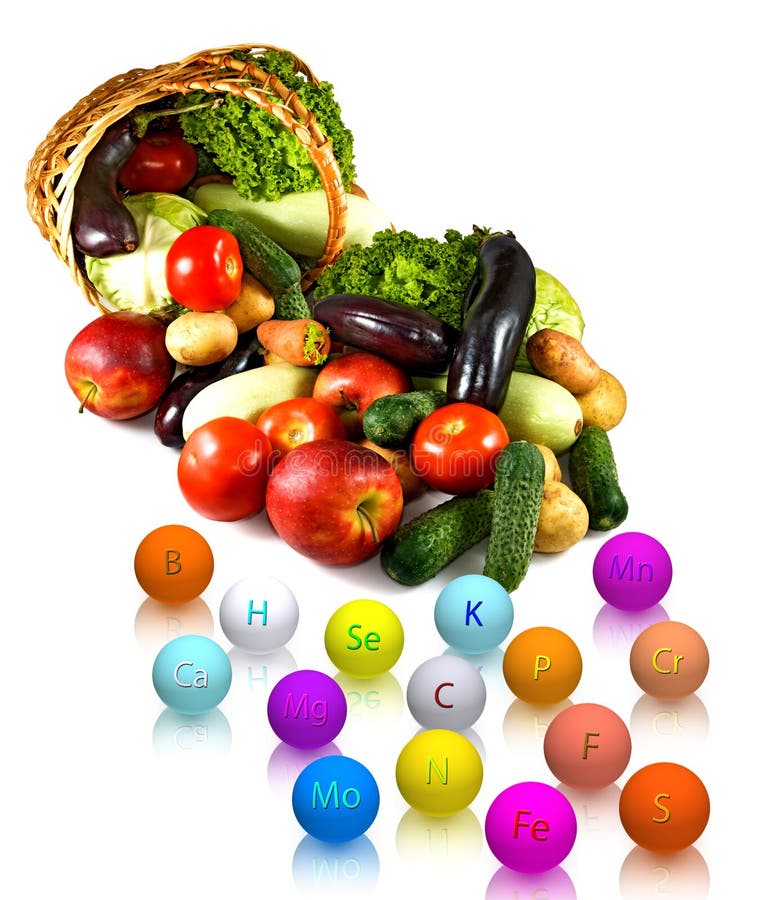 Fruits and Trace Elements in the Form of Balls with the Designation of ...