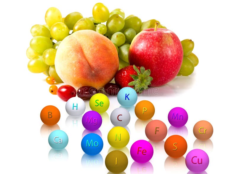 Fruits and Trace Elements in the Form of Balls with the Designation of ...
