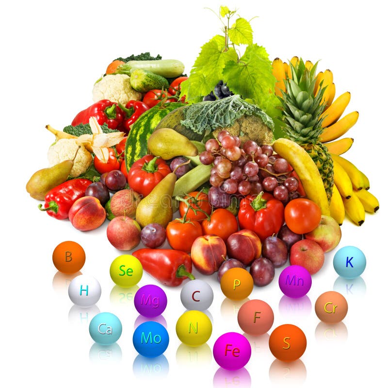 Fruits and Trace Elements in the Form of Balls with the Designation of ...