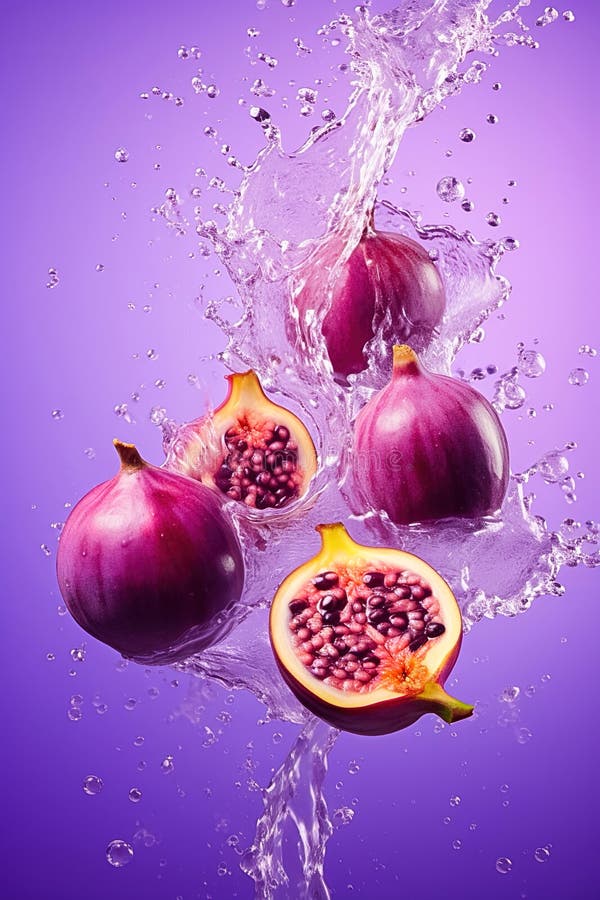 Fruits of Tropical Fruit Passionfruit with Water Splash. Stock ...