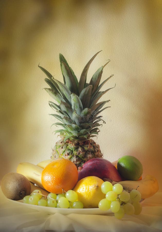 Fruits tropical still life stock image. Image of design - 23804299