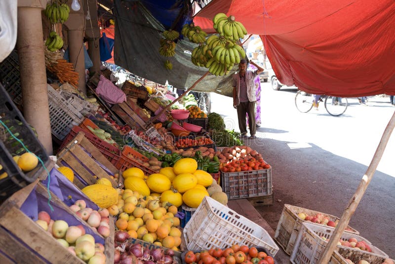 Fruits and Vegetables Vendor Editorial Stock Image - Image of food ...