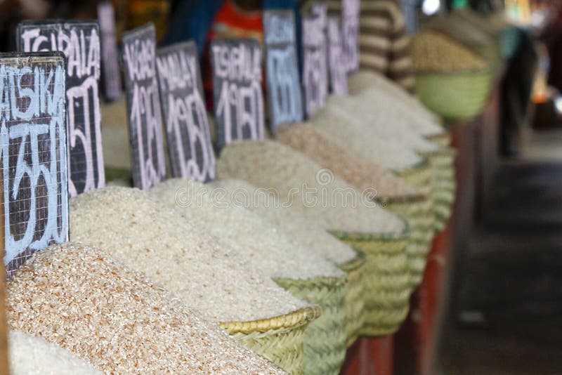 Fruits and Vegetables at a Farmers Market - Rice Stock Image - Image of ...