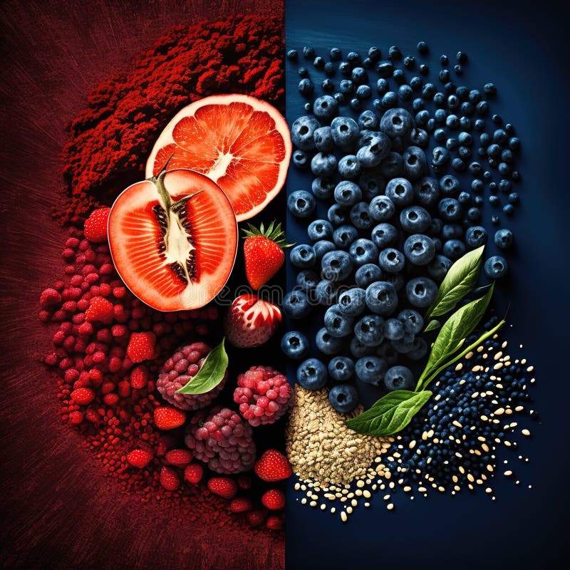 Fruits, Vegetables, and Grains with Different Textures, Generative AI ...