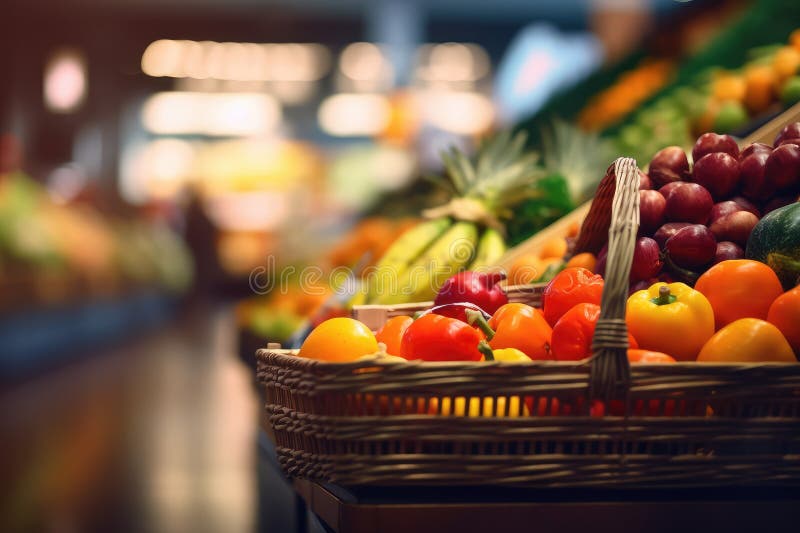 Fruits and Vegetables in a Grocery Store in a Close-up Shot, Macro Shot ...
