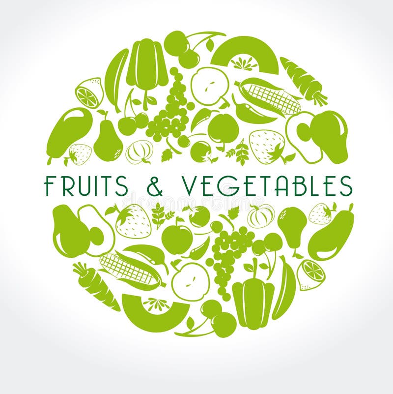 Fruits and Vegetables Label Stock Vector - Illustration of environment ...