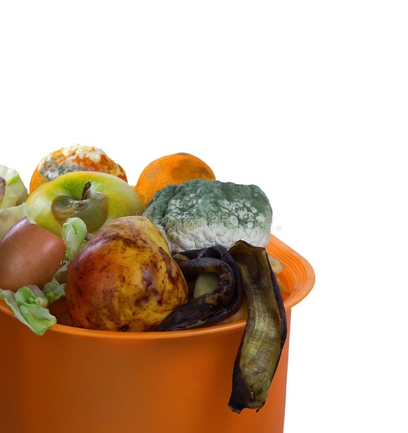 Fruits and Vegetables Ready for Compost. Isolated. Stock Photo - Image ...