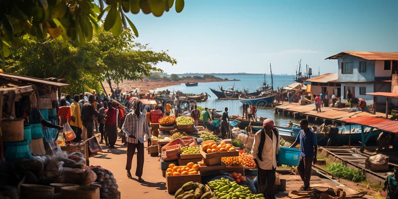 Fruits and Vegetables at the Weekly Market in the Village Stock ...
