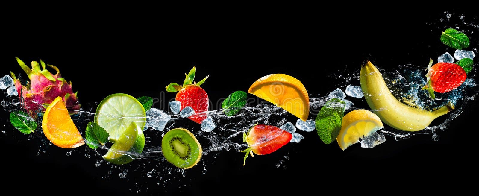 Water Splash on Fresh Fruits Stock Image - Image of bubble, food: 13462219