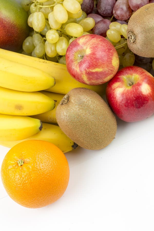 Fruits on the White Background Stock Image - Image of bright, orange ...