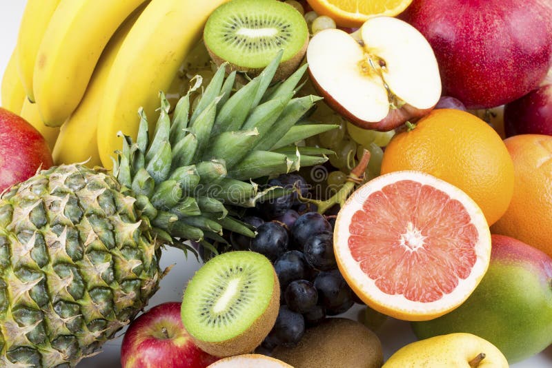 Fruits on the White Background Stock Image - Image of white, isolated ...