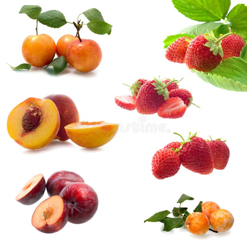 Colorful Healthy Fruit Collage Stock Image - Image of fruit, collage ...