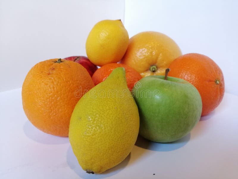 Fruits on white background stock image. Image of white - 129933007