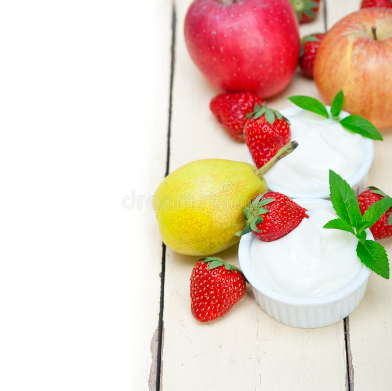 Fruits and yogurt stock image. Image of berry, fruits - 47723507