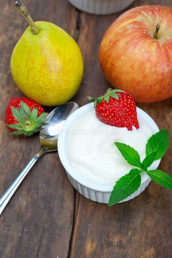 Fruits and yogurt stock image. Image of diet, mixed, bowl - 47723533