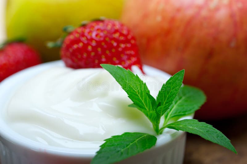 Fruits and yogurt stock image. Image of pears, nutrients - 47892543