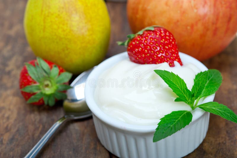 Fruits and yogurt stock image. Image of delicious, nutrients - 47892765