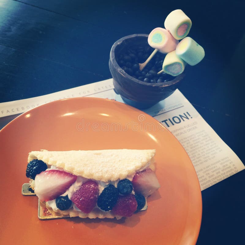 Fruity crape stock photo. Image of fruit, black, marshmallow - 54027638